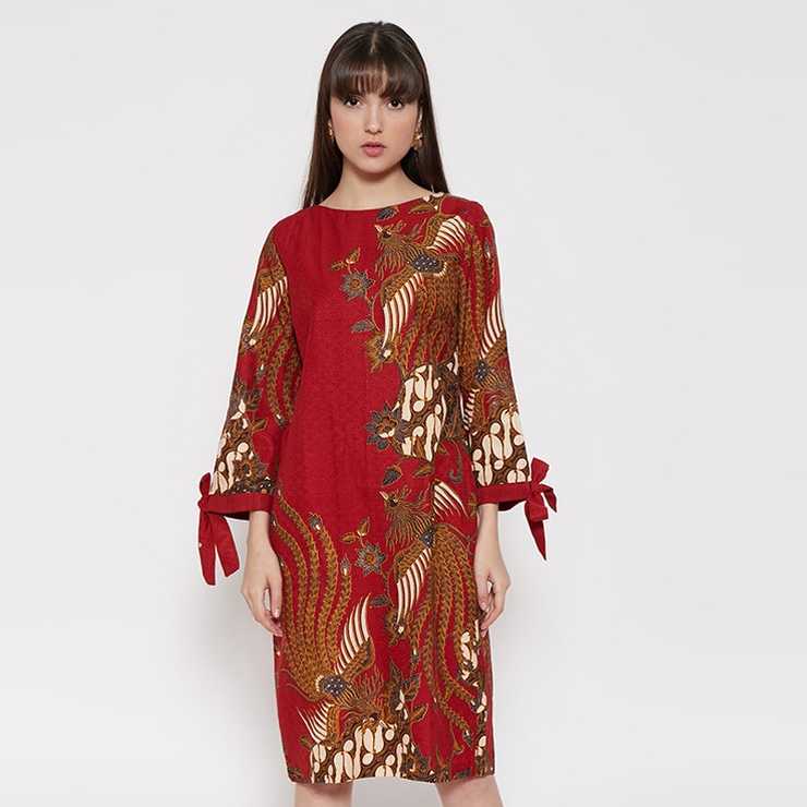 Jual Batik Semar Yulia Dress - Merak sesuko - All | Shopee Indonesia