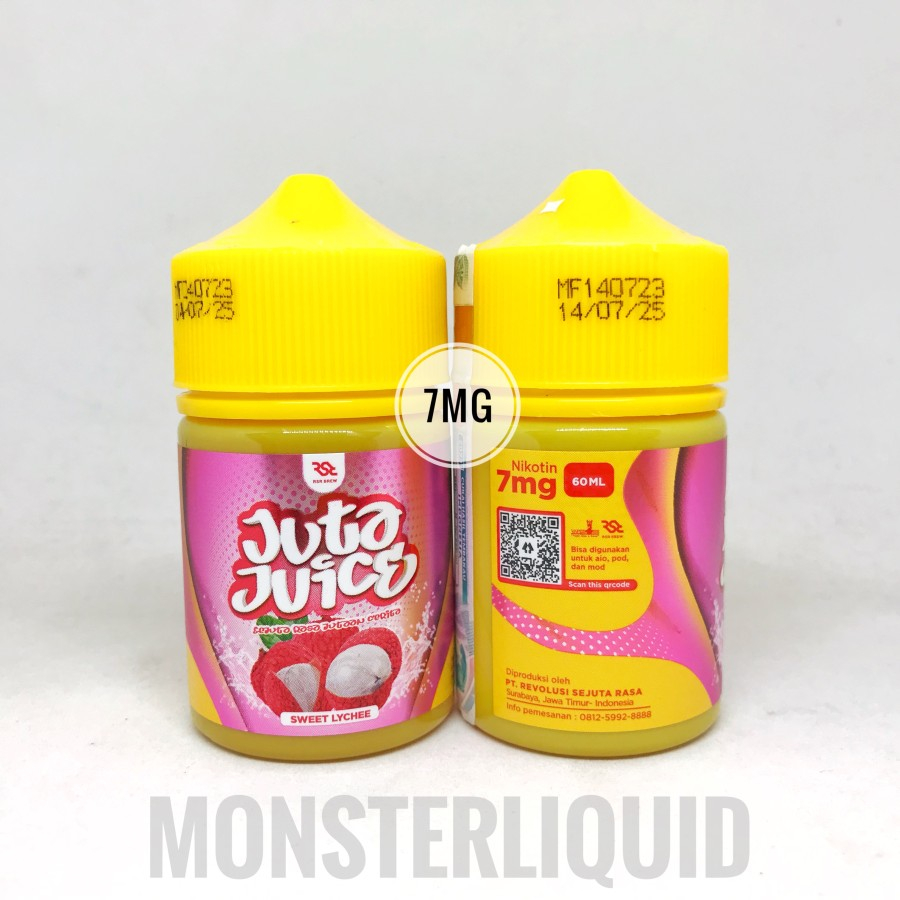 Jual JUTA JUICE SWEET LYCHEE BY RSR BREW X VAPEBOSS 7MG 60ML | Shopee ...