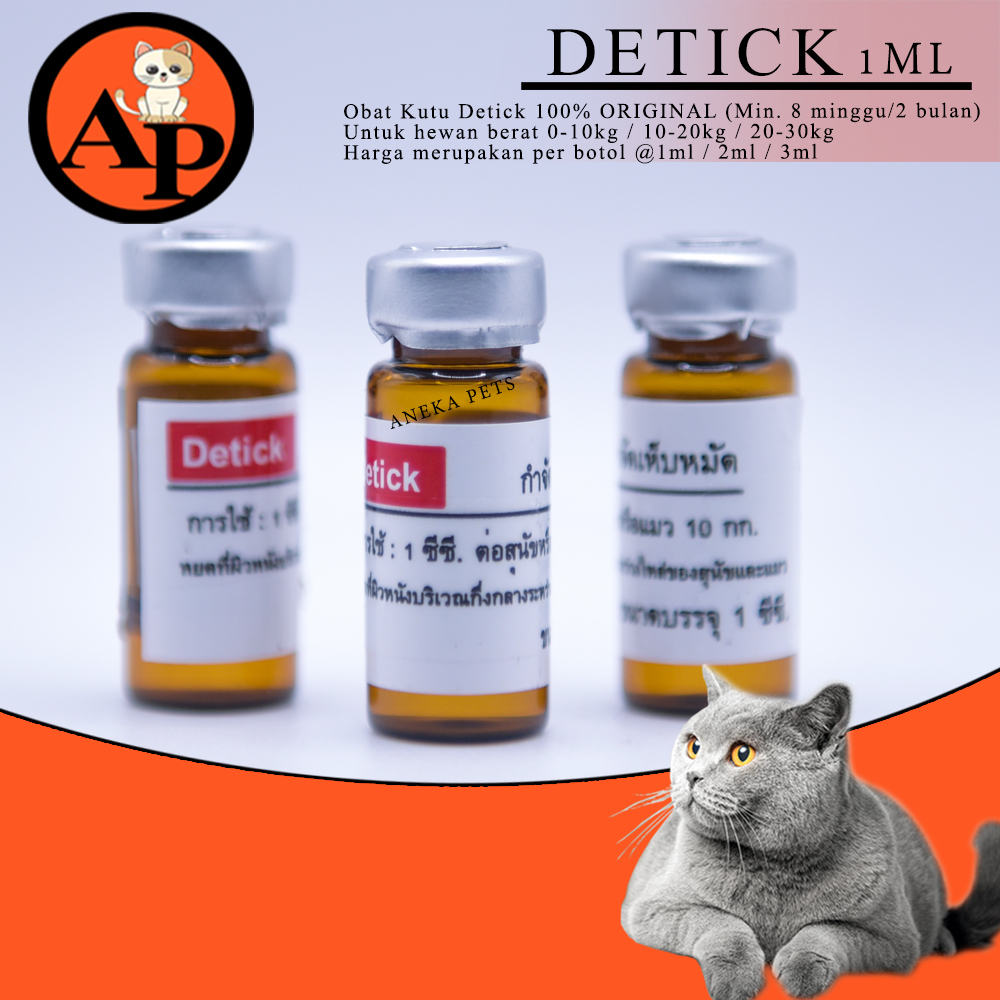 Jual OBAT KUTU TETES DETICK DETIK DETIC / OBAT KUTU ANJING KUCING - 1ML ...