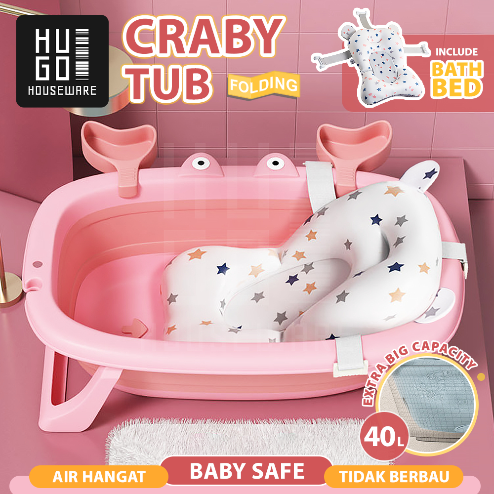 Jual HUGO Foldable Baby Bathtub Bak Mandi Bayi Lipat Portable Tempat ...