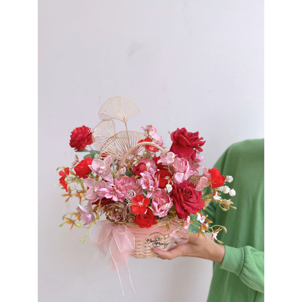 Jual ARTIFICIAL FLOWER BASKET - KERANJANG BUNGA BLOOM BOX FLOWER BOX ...