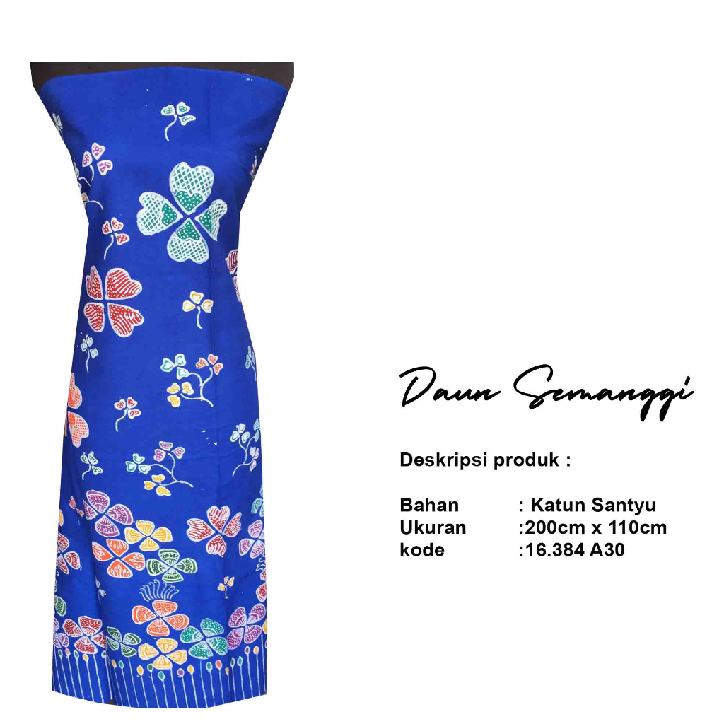 Jual batik tulis motif daun semanggi - motif batiks khas surabaya ...