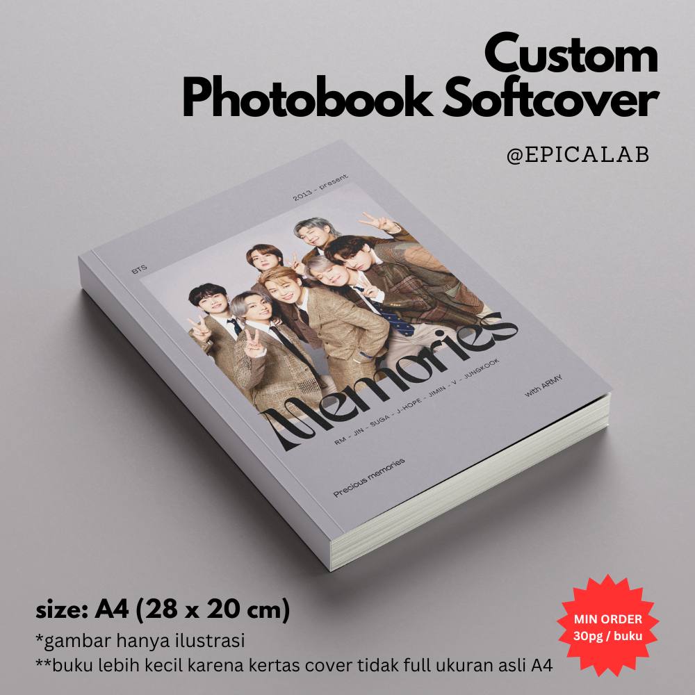 Jual (A4 20x28cm) Cetak Custom Photobook Softcover | BACA DESKRIPSI ...