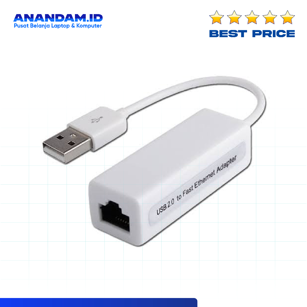Jual Konektor USB 2.0 To Lan RJ45 Converter Connector Ethernet Adapter ...