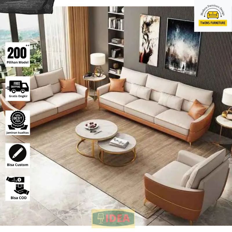 Jual IDEA - Sofa 321 Modern Sofa RuangTamu Kulit Porsche Pilihan ...