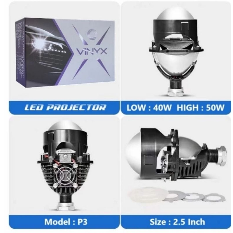 Jual BiLED VINYX P3 2.5in 40/50Watt | Projector Projie BiLED Vinxy P3 2 ...
