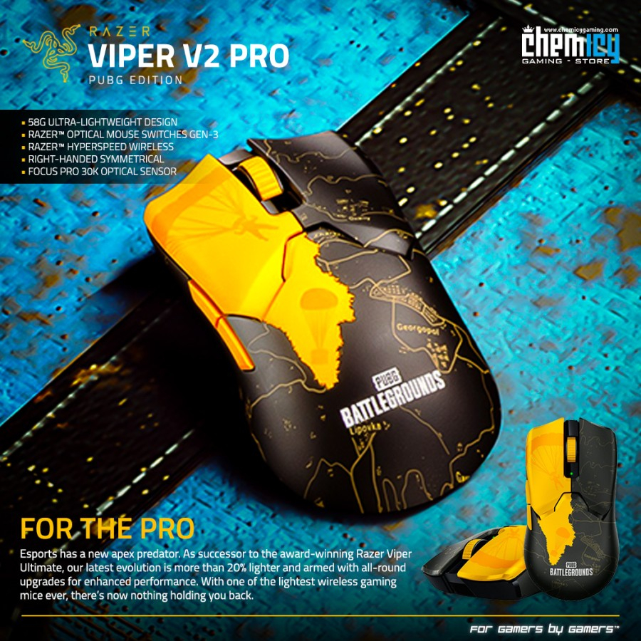 Jual Razer Viper V2 Pro PUBG Edition Ultra-light Wireless Gaming Mouse ...