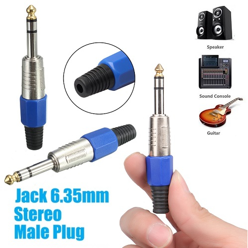 Jual Jack Akai Stereo Trs 6.5mm Audio Adapter Cable Mic Microphone Guitar Connector DJ Mixer ...