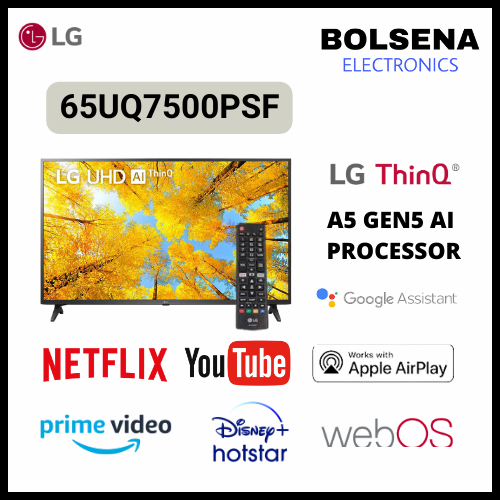 Jual LED TV LG 65UQ7500PSF LG SMART TV UHD 4K 65 INCH 65UQ7500 65UQ | Shopee Indonesia