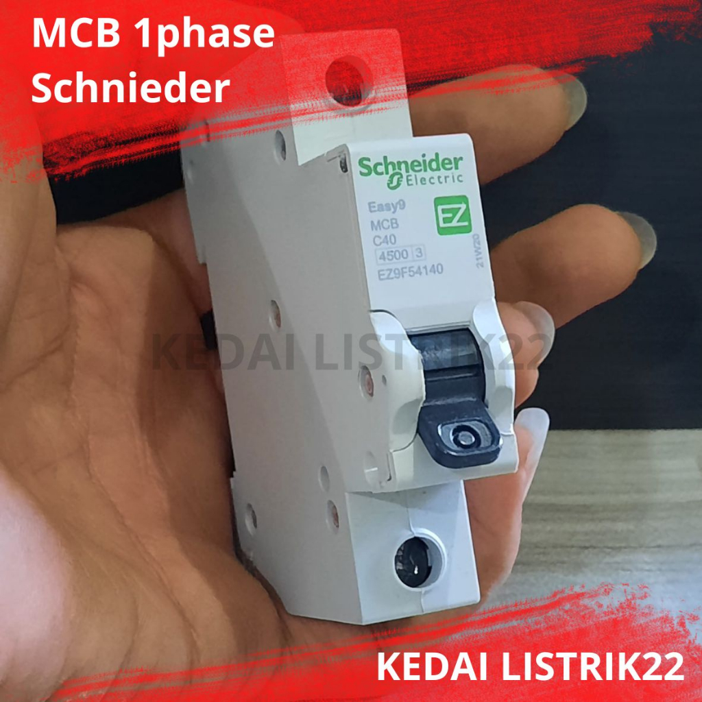 Jual MCB Schneider ELECTRIC EASY9 1PHASE 2A 4A 6A 10A 16A 20A 25A 32A 40A | Shopee Indonesia