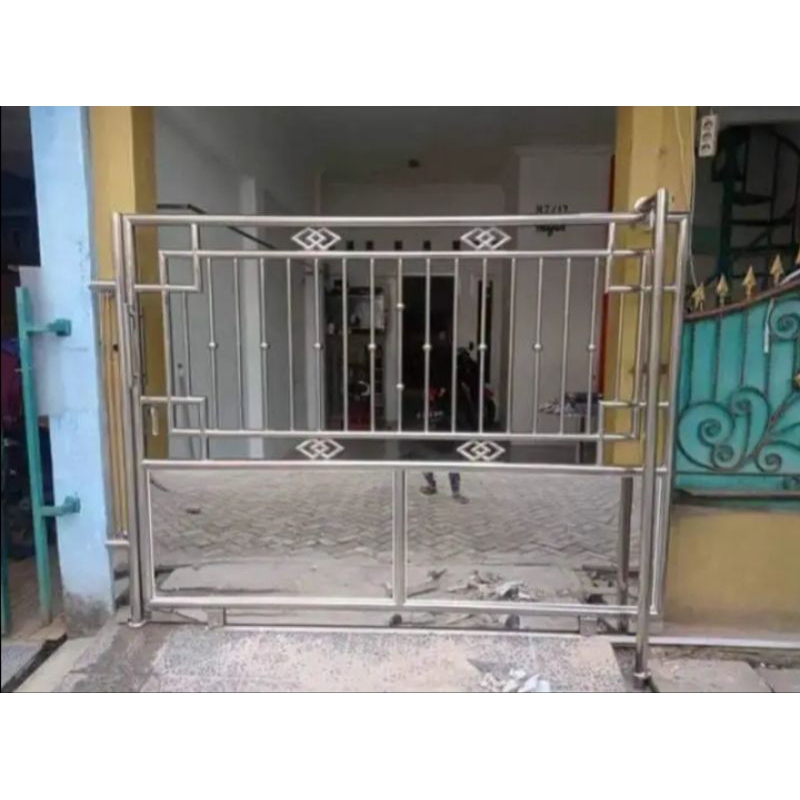 Jual Pagar gerbang relling tangga stainles harga permeter | Shopee ...