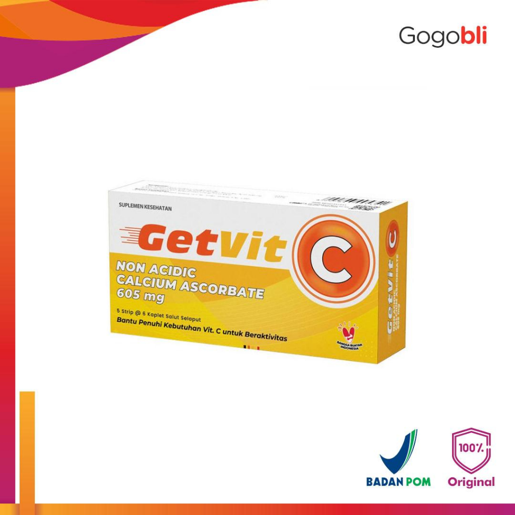Jual Getvit C 605mg (5 Strip @6 Kaplet) | Shopee Indonesia