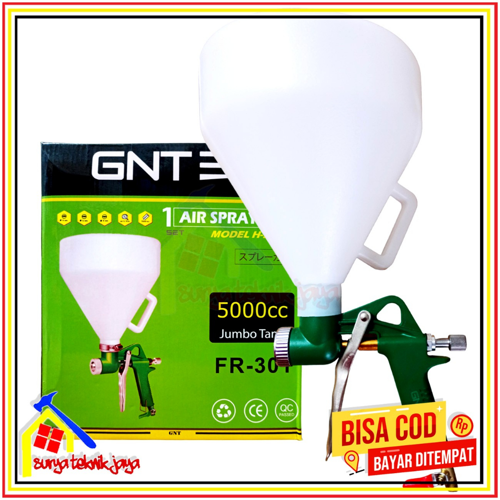 Jual [cuci gudang] GNT Hopper Gun Spray Gun H5000 Speed Texture Tabung ...