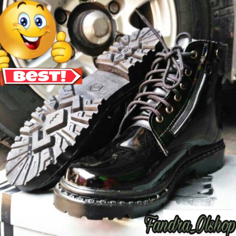 Jual AR Exclusive Sepatu PDH Perwira Rambo Radial Tali Dobel Sleting MA ...