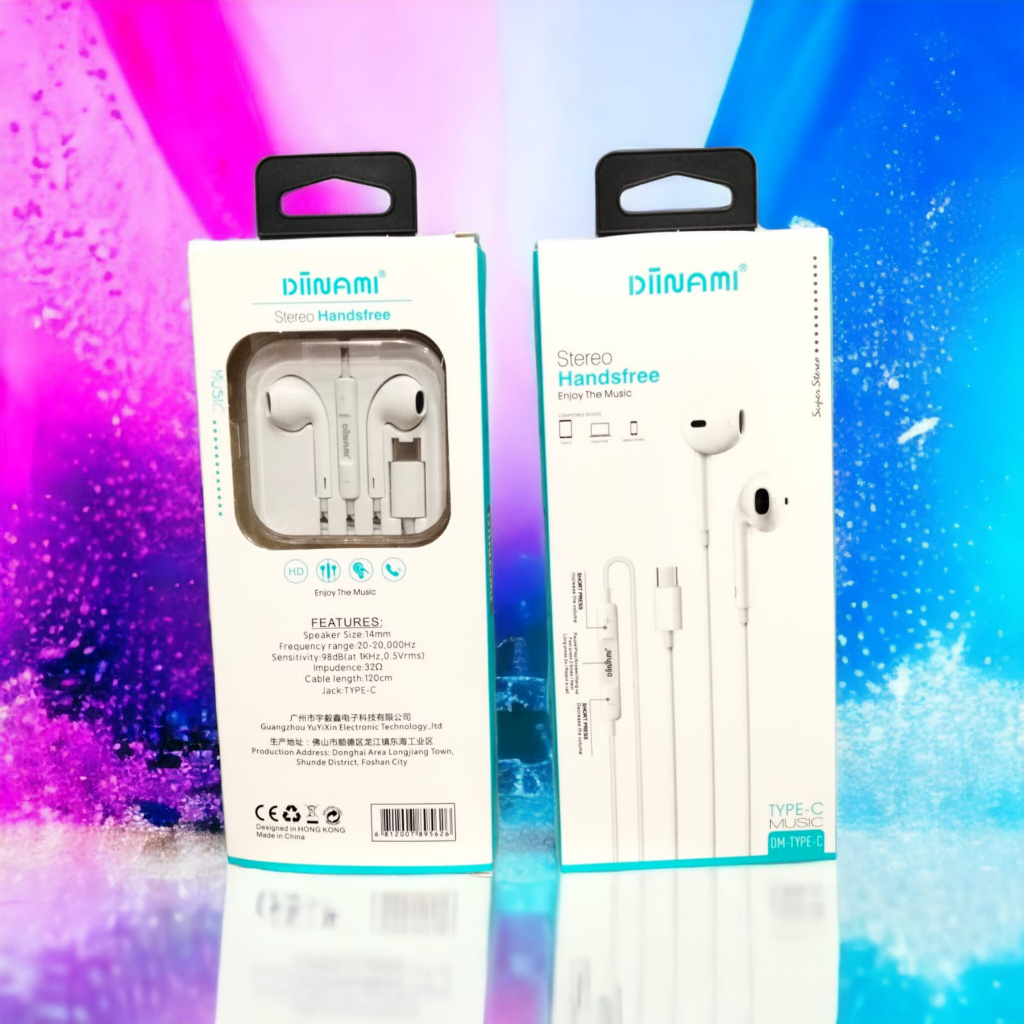 Jual HF DIINAMI TYPE C HEADSET USB C HANDSFREE BISA SEMUA MEREK HP ...