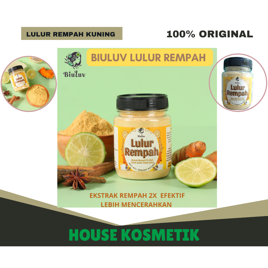 Jual LULUR REMPAH BADAN ASLI 100% ORGANIC BIULUV BOTOL JAR - LULUR ...