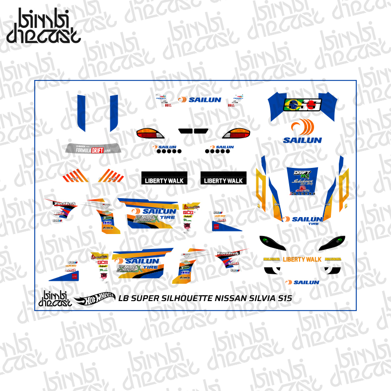 Jual Decal Hotwheels Super Silhouette Nissan Silvia S15 Side X Japan ...