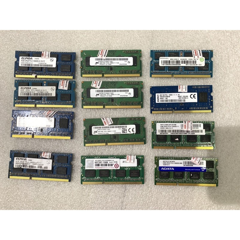 Jual RAM LAPTOP 4GB DDR3 SODIM MERK CAMPURAN ( SECOND ) | Shopee Indonesia