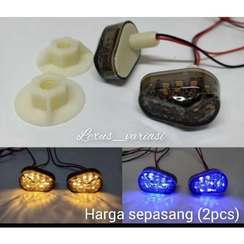 Jual LAMPU SEIN TEMPEL LED lampu sen tempel oval D-90 universalR15 V3/CBR150/GSX150/R25/R15 V3 ...