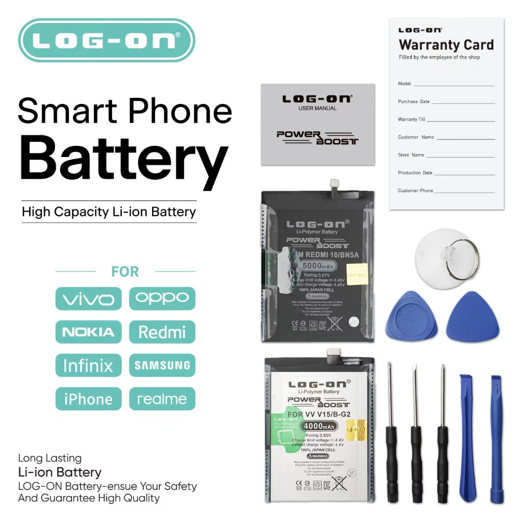 Jual LOG ON - BN53 Xiaomi Redmi Note 9 Pro Power Boost IC Battery ...