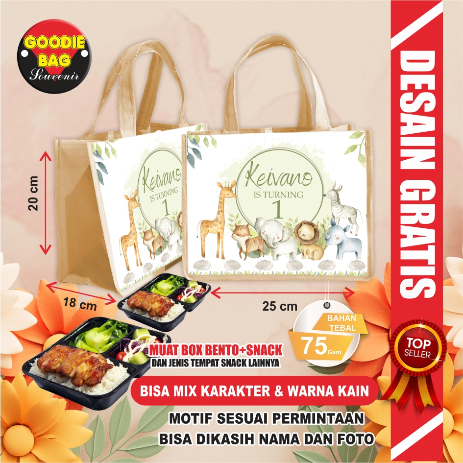 Jual TAS ULTAH HOKBEN / tas ultah anak souvenir / Tas Ultah box nasi ...