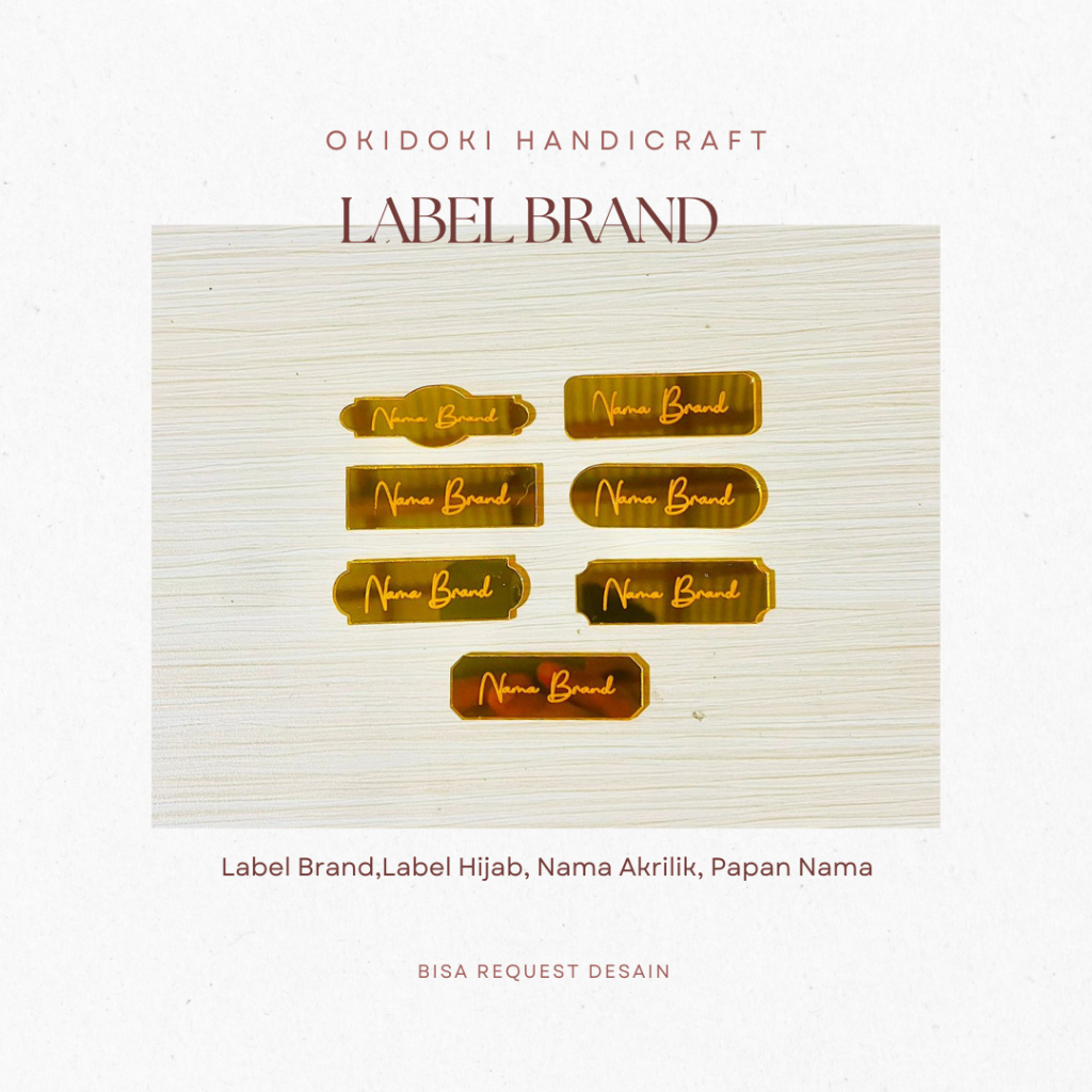 Jual Label Brand | Label Hijab | Label Nama Akrilik | Papan Nama ...