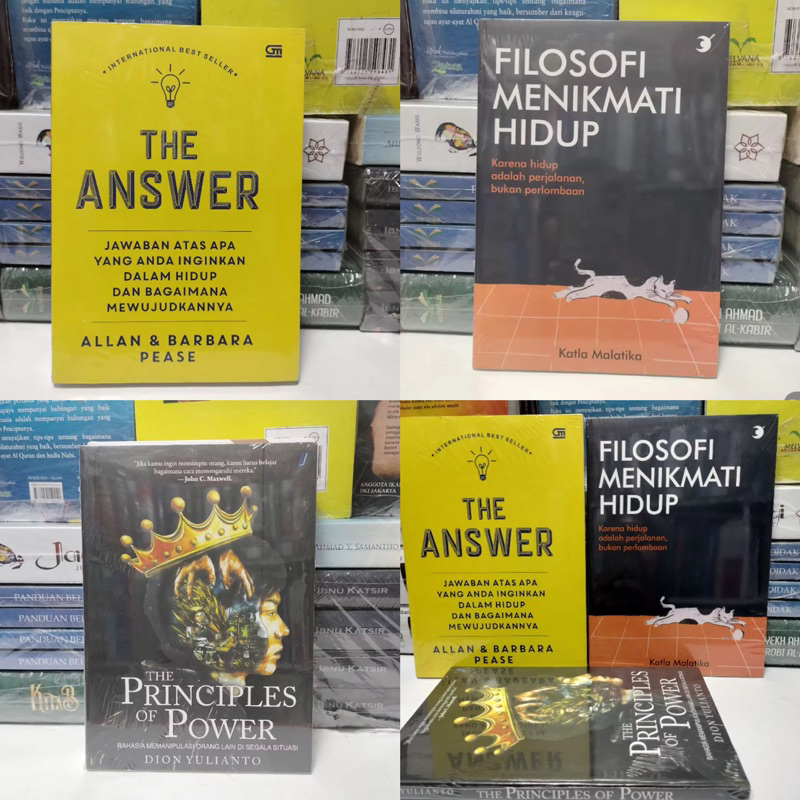 Jual paket 3 buku the answer, filosofi menikmati hidup, dan the principles of power. | Shopee ...
