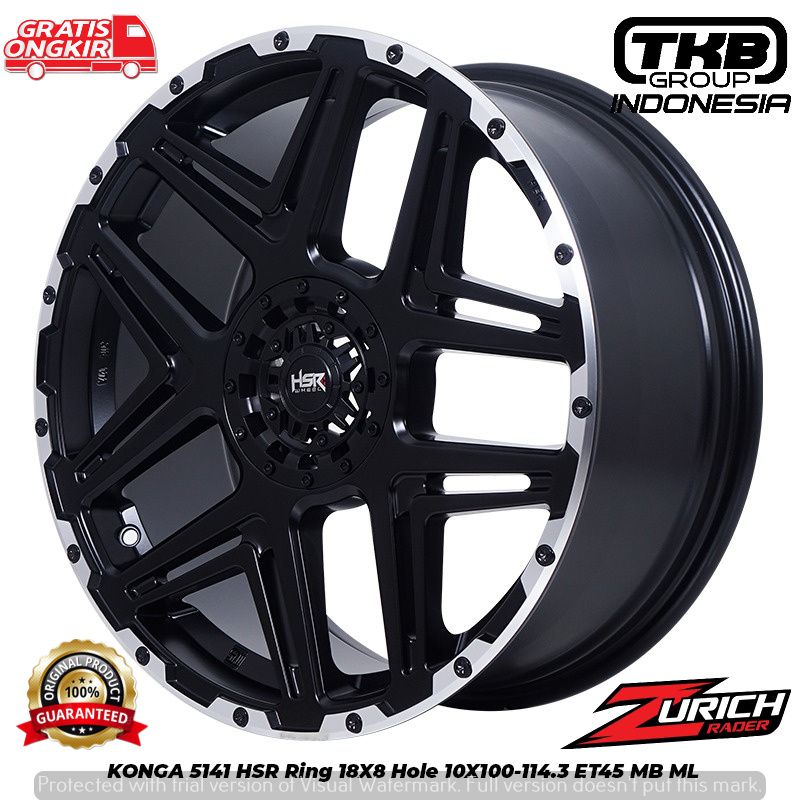 Jual Velg racing mobil sienta veloz altis original HSR KONGA Ring 18 ...