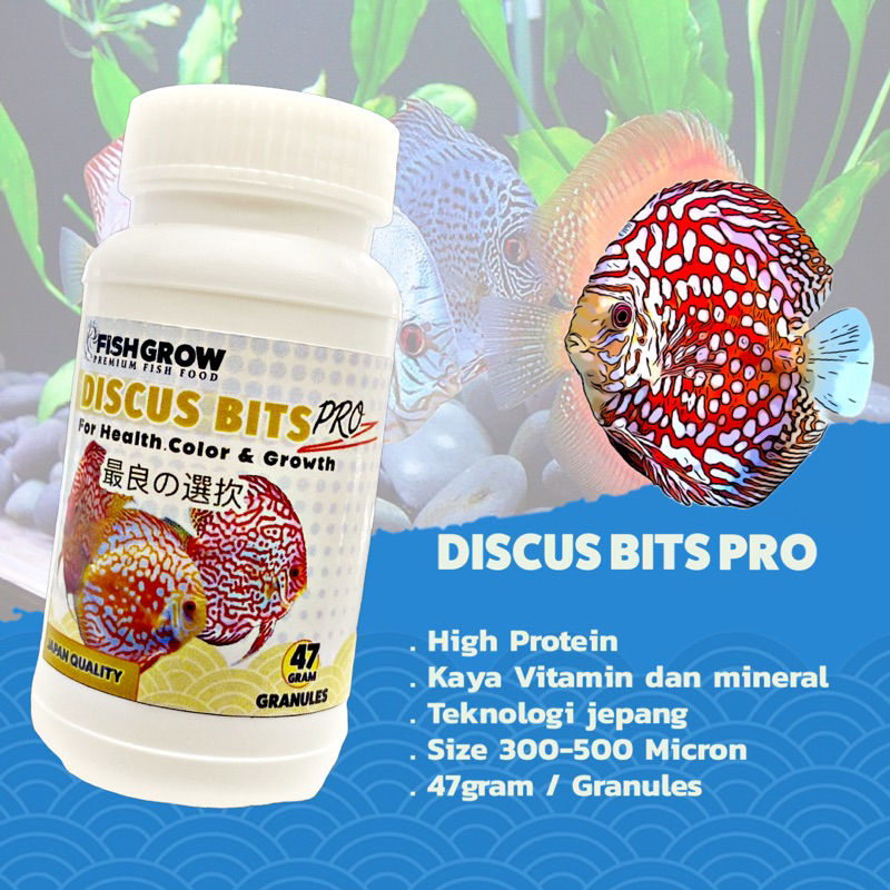 Jual PELET PAKAN IKAN DISCUS BITS PRO COLOR ENHANCER FISH GROW | Shopee ...