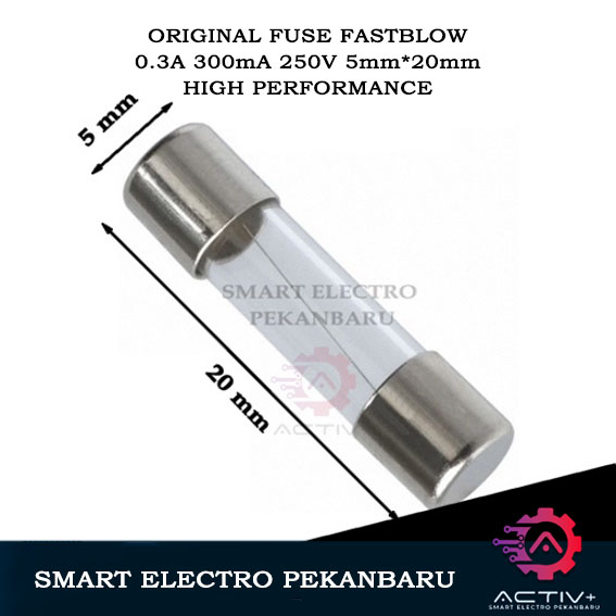 Jual ORIGINAL FUSE 0.3A 250V 300mA FAST BLOW SEKRING SKRING FASTBLOW ...