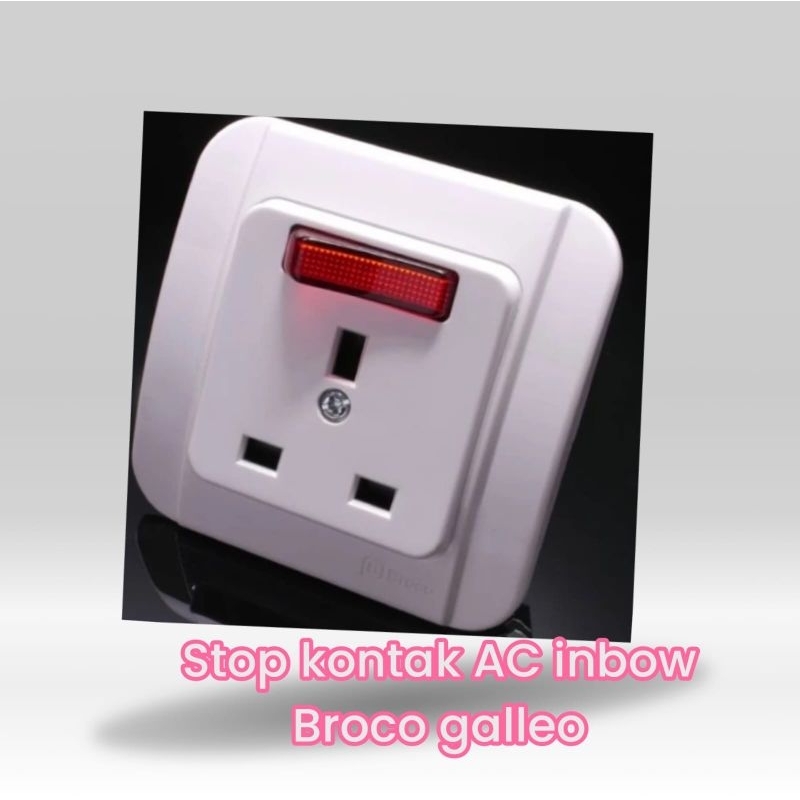 Jual stop kontak colokan broco plug tembok stop kontak inbow broco galleo | Shopee Indonesia