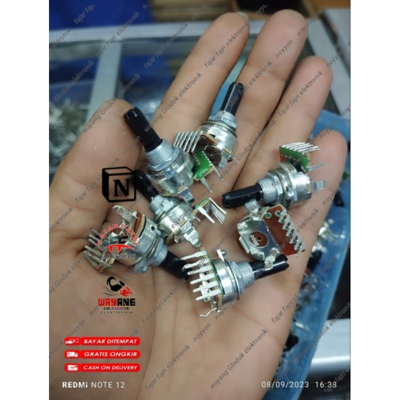 Jual Potensio Polytron 6 Pin 1 Pin CT Drat 50 kilo Volume Speaker B503 ...