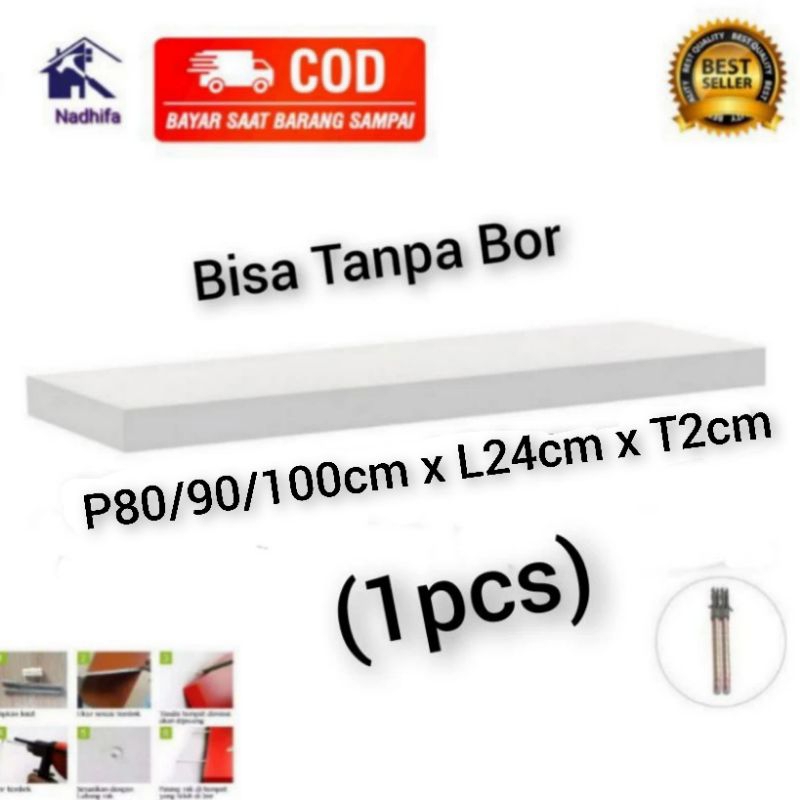 Jual Ambalan Dinding minimalis (1pcs) P60/70/80/100cm x L24cm x T2cm | Shopee Indonesia