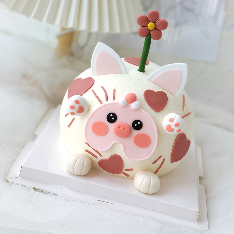 Jual Hiasan Cake Babi Pig Silicone Santa Claus Christmas Birthday Kue ...