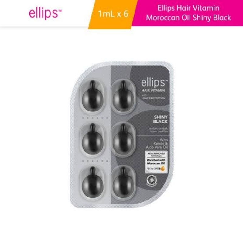 Jual Ellips hair vitamin silky black 6blister x 1ml | Shopee Indonesia