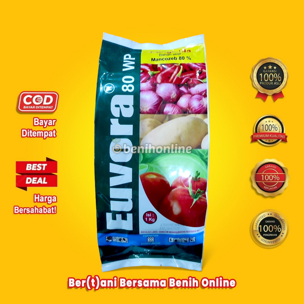 Jual FUNGISIDA EUVORA KUNING MANCOZEB 80WP 1KG obat busuk daun ...