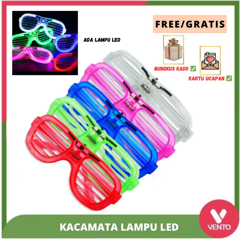 Jual [VENTO]Kacamata LED Fashion - Kacamata Lampu LED Colorful Nyala ...