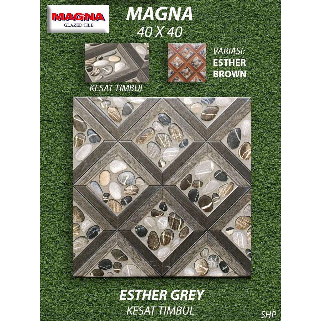 Jual Keramik Lantai Motif 40X40 Esther Grey Kesat KW1 Pekanbaru Riau ...
