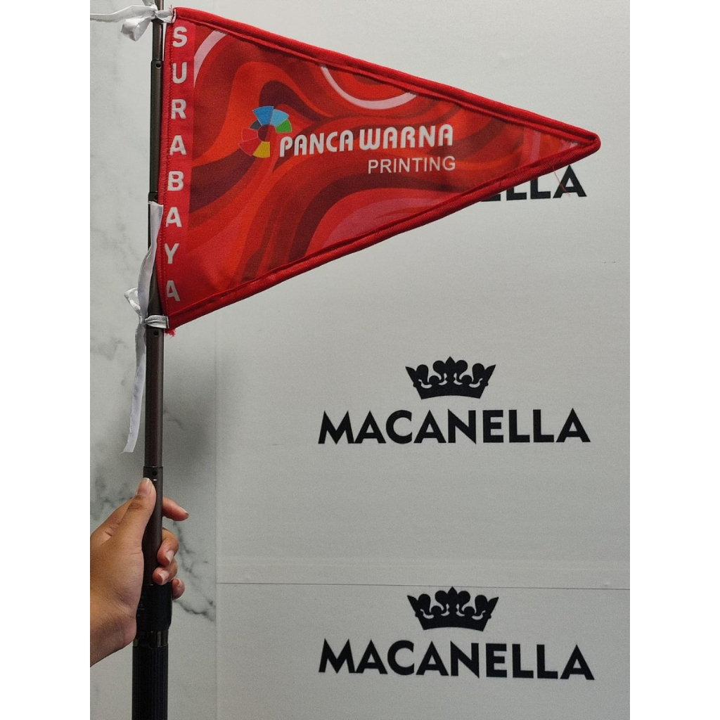 Jual Custom Bendera Segitiga Tour Guide bebas satuan / Bendera Travel ...