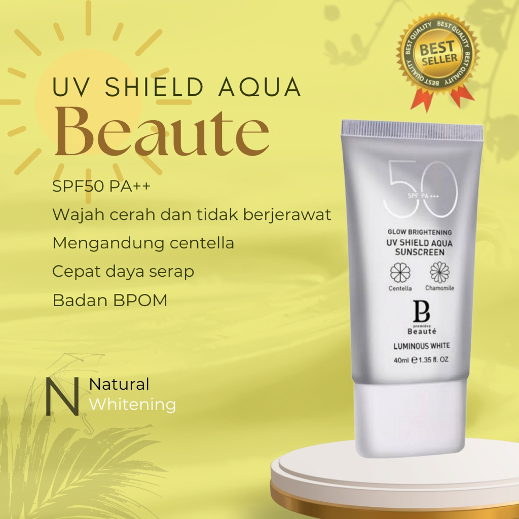 Jual Premiere Beaute Luminous UV Shield Aqua Sunscreen (SPF 50 PA ...