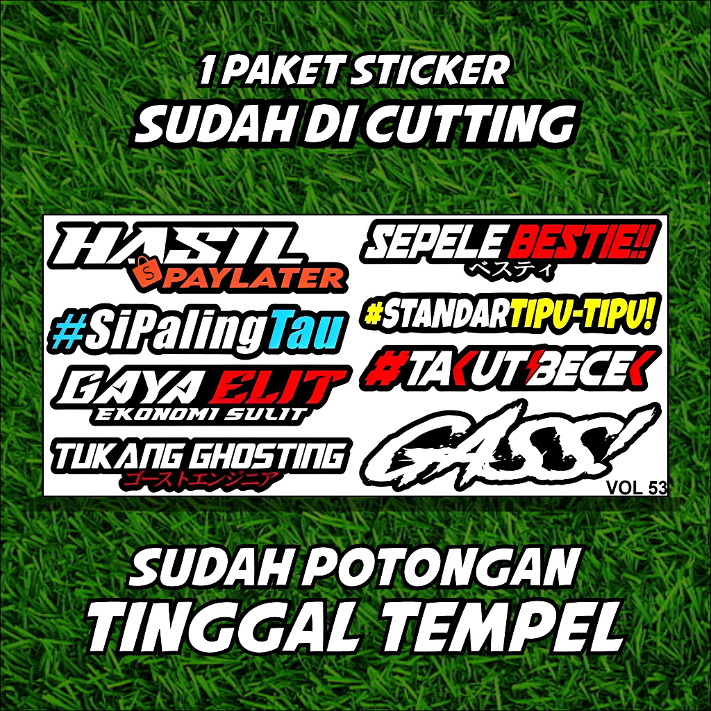 Jual VOL 53 Sticker Racing Hologram Print & Cut Sticker Motor Sticker ...