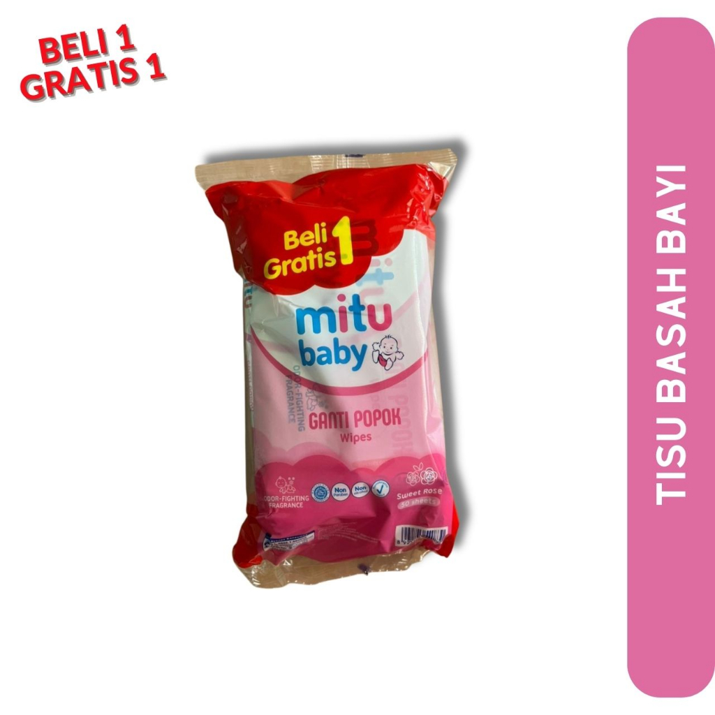 Jual Tissue Tisu Basah Bayi Mitu Baby Fresh BELI 1 GRATIS 1 | Shopee ...