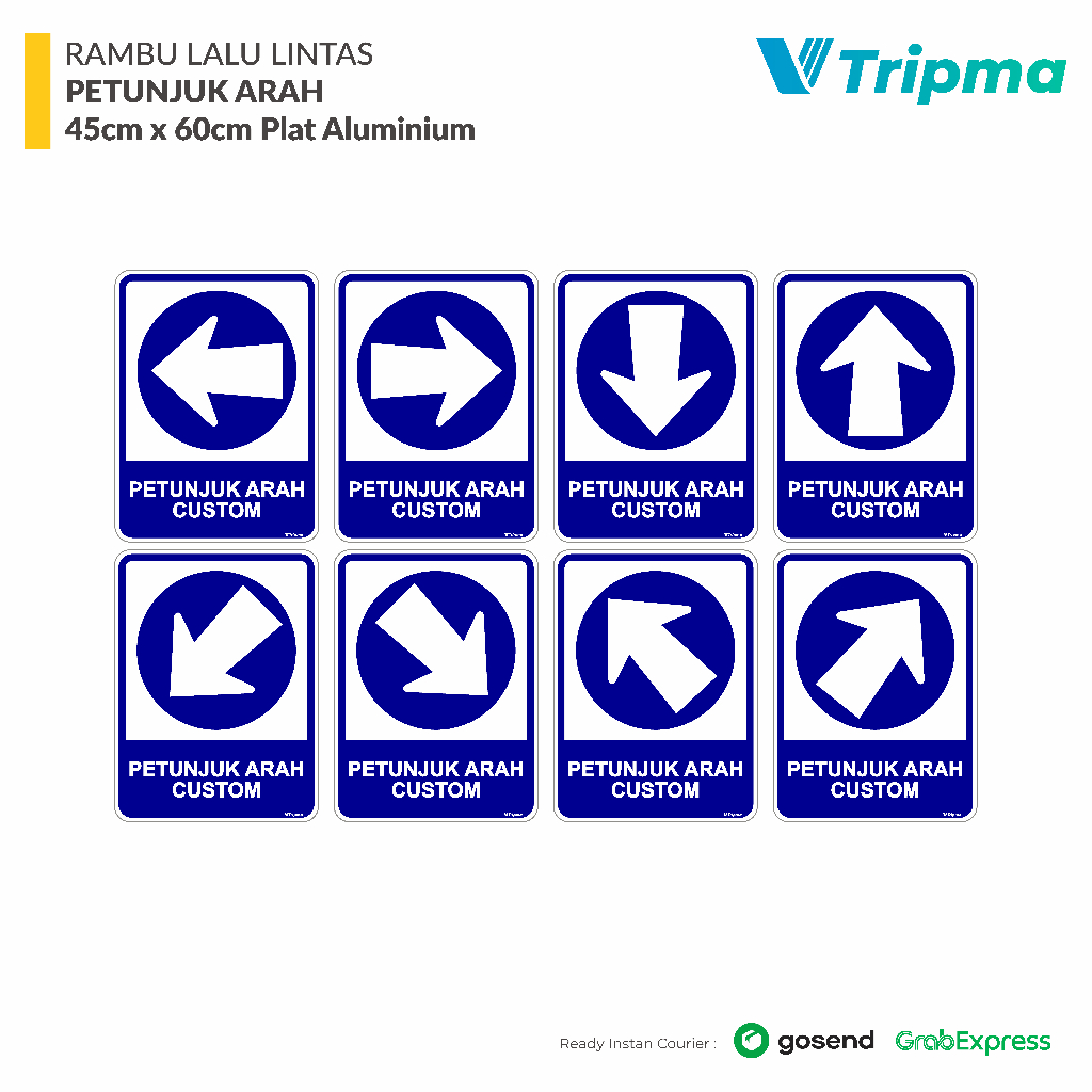 Jual Rambu Petunjuk Arah Kotak 45cm x 60cm Plat Alumunium | Shopee ...