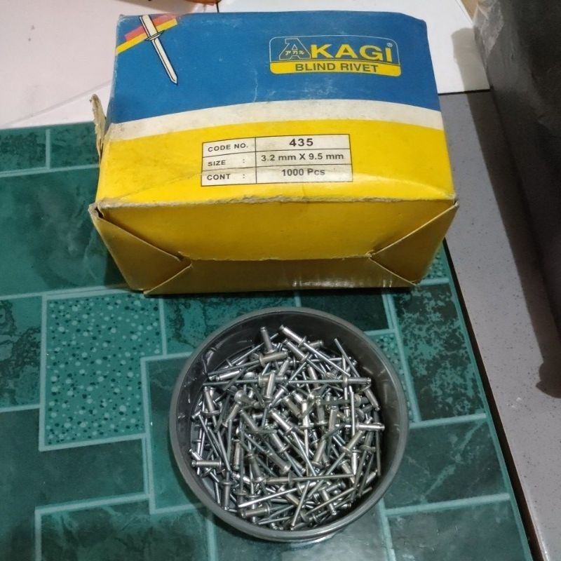 Jual paku ripet / blind rivet Kagi tipe 435 , 450 & 550 (harga per ons ...