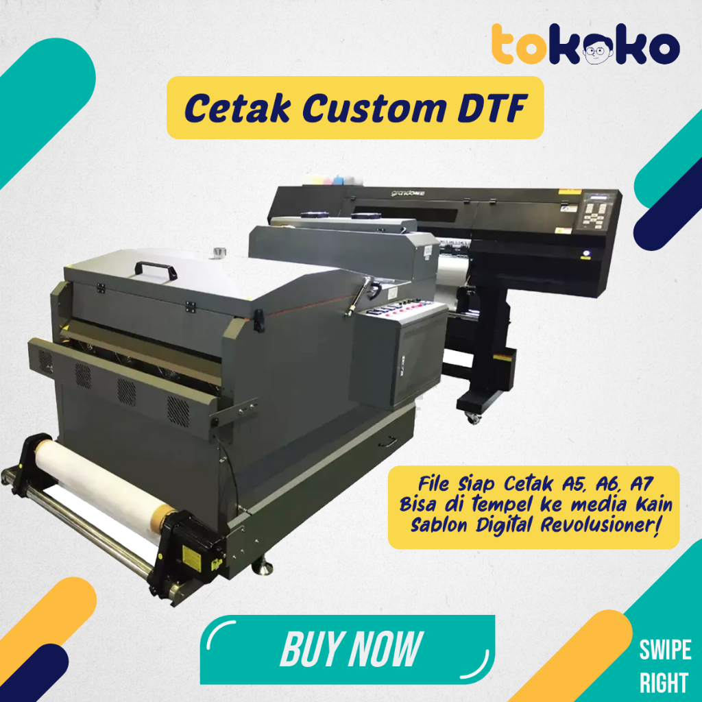 Jual Stiker Custom DTF A5 A6 A7 Sablon Setrika Satuan Bebas CETAK DTF untuk Kain Kaos Hijab ...