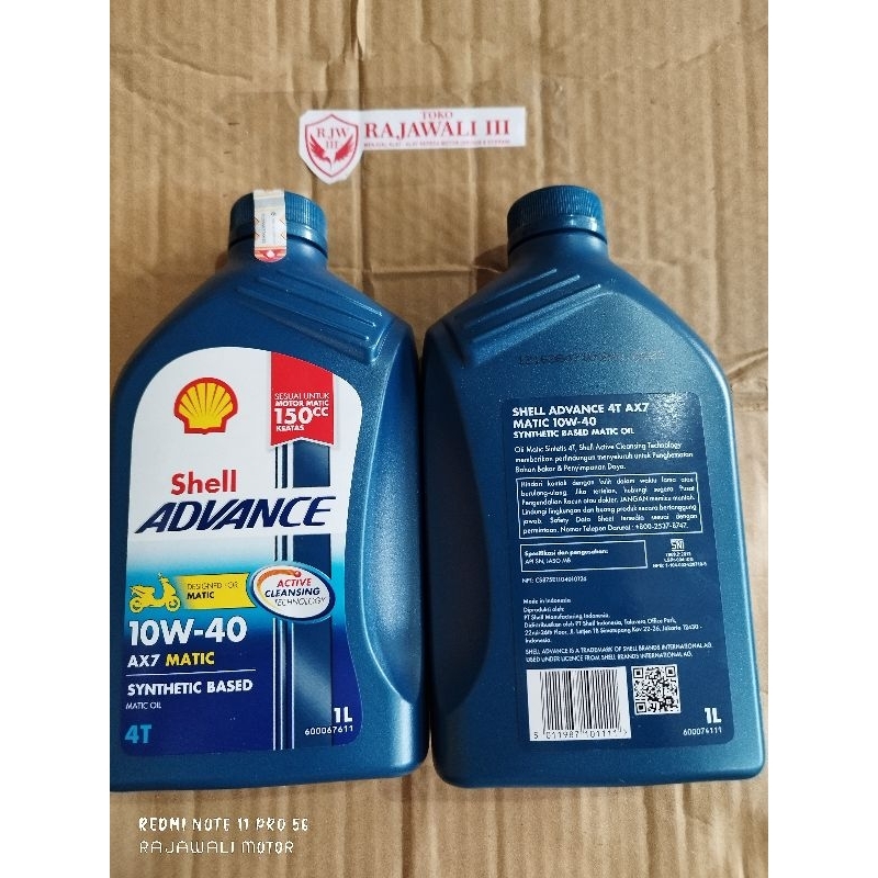 Jual oli shell AX 7 matic 10 40 1l | Shopee Indonesia