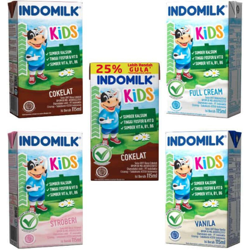 Jual Susu Indomilk UHT Coklat Full Cream Strawberry 115mL | Shopee Indonesia