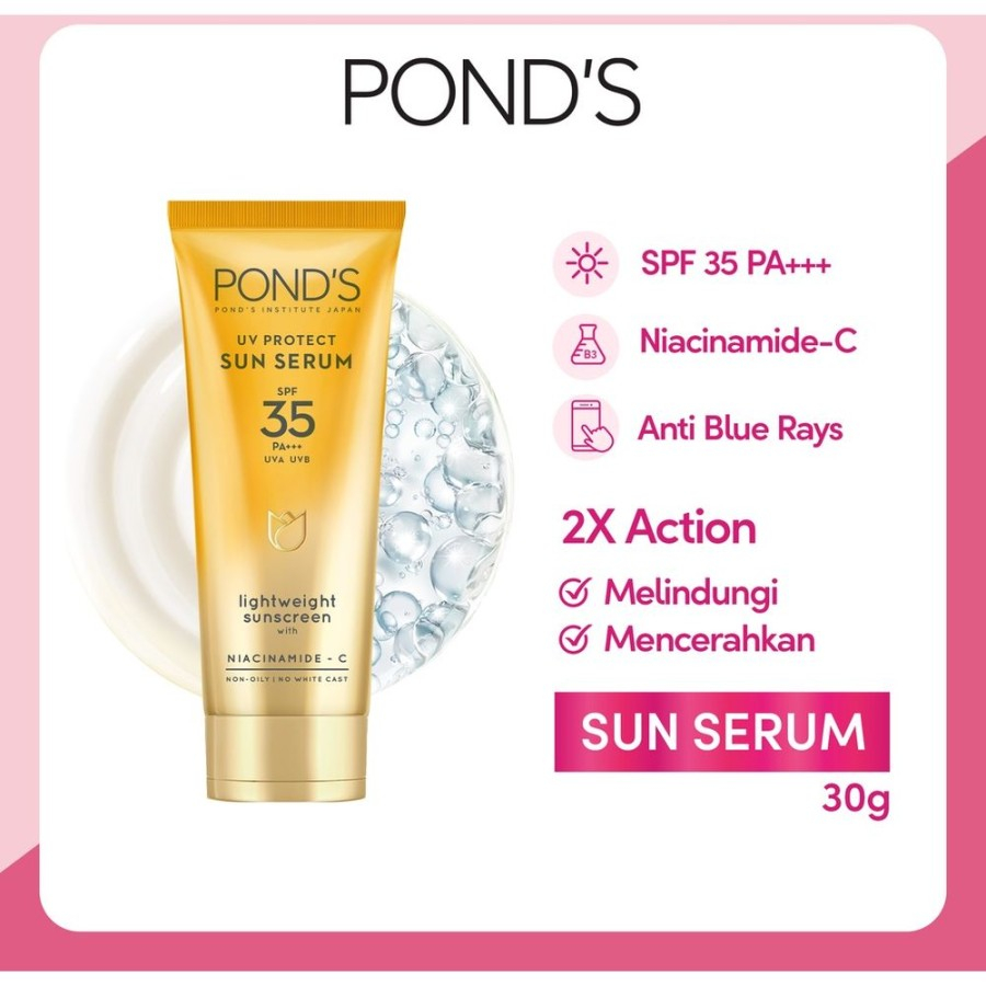 Jual POND'S PONDS UV PROTECT SUN SERUM SPF 35 PA+++ LIGHTWEIGHT ...
