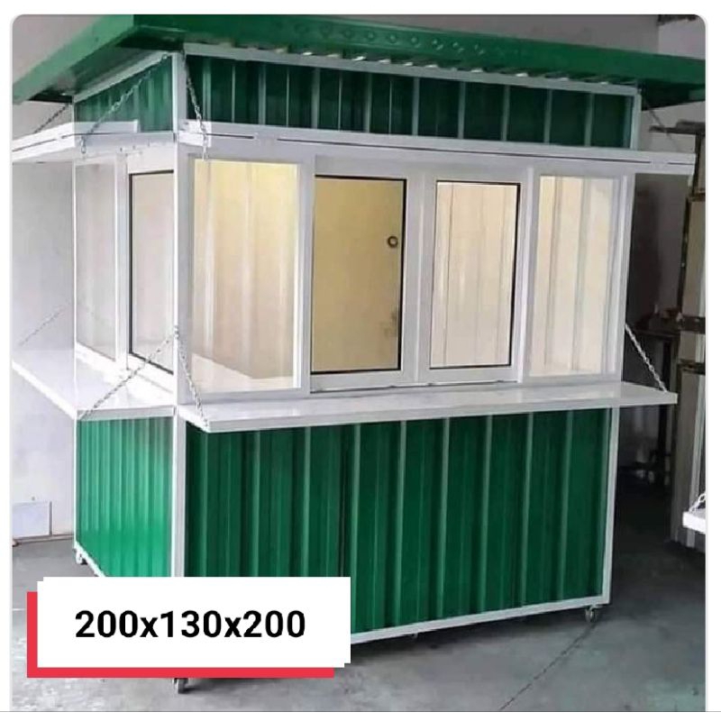Jual booth semi container kaca jendela lipat ukuran 200x130x210 ...