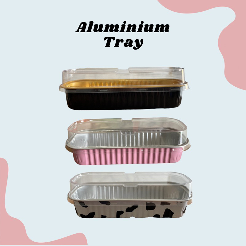 Jual Alumunium Foil Cup Tray Panjang Tebal isi 10 set + Tutup Wadah ...